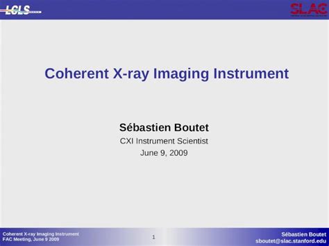 PPT Coherent X Ray Imaging Instrument DOKUMEN TIPS
