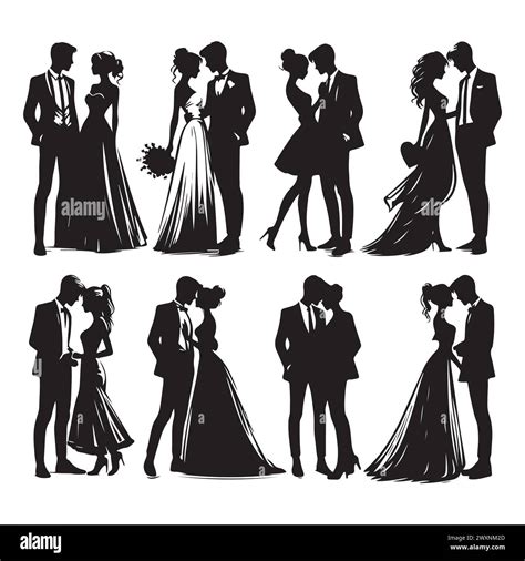 Couple Kissing Silhouette Black Cut Out Stock Images And Pictures Alamy