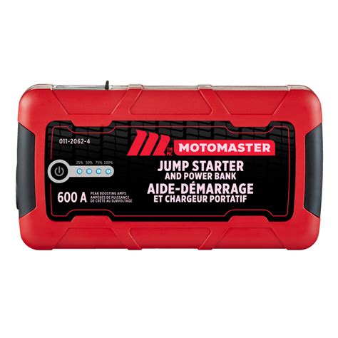 MotoMaster Booster Pack/Jump Starter & USB Power Bank, Lithium-ion, 600 ...