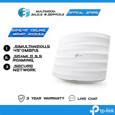 Tp Link Eap Ac Wireless Dual Band Gigabit Ceiling Mount Access Point Shopee Malaysia