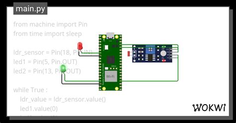 Ldr Sensor Wokwi Esp32 Stm32 Arduino Simulator
