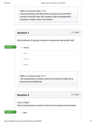 Cisco Introduction To Iot Chapter Quiz PDF