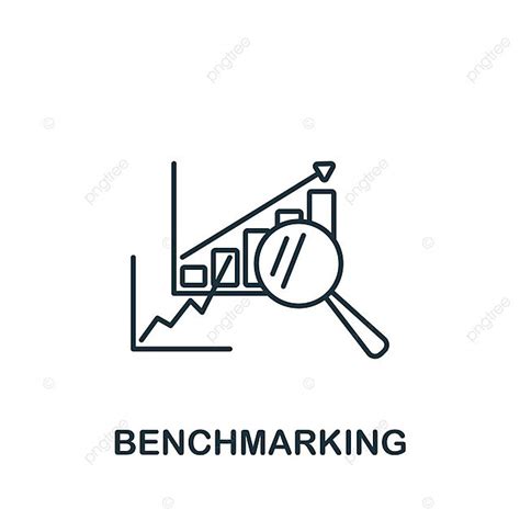 Monochrome Benchmarking Icon A Simplified Business Tool For Templates