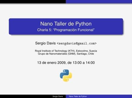 PDF de programación - Charla 5: Programación Funcional - Nano Taller de Python