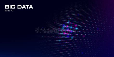 Big Data Visualization Abstract Background Multicolored Data Units On