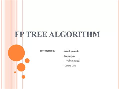 Fp Tree Algorithm Ppt