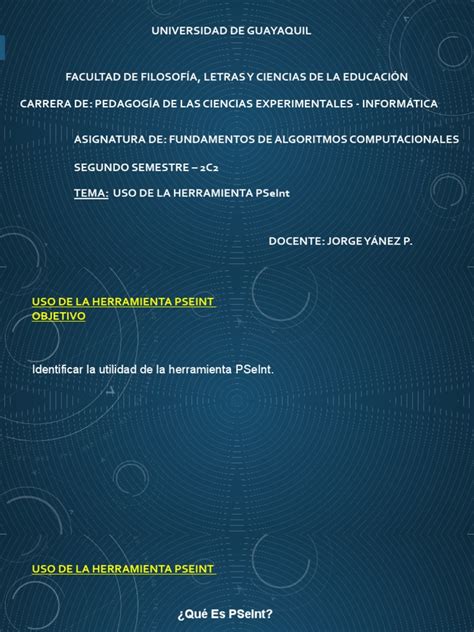 uso de la herramienta pseint pdf programación de computadoras ingeniería de software