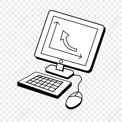 Small Computer Clipart Black And White Sell Pick Vote Vector Computer Arrow Png Image Image
