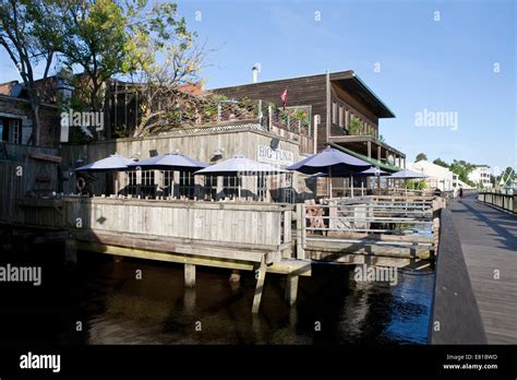Restaurant Along The Boardwalk In The Historic Downtown District Of