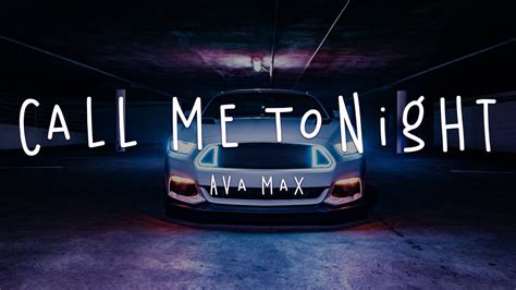Ava Max Call Me Tonight Lyric Video Best Songs For Driving 9core Club Youtube