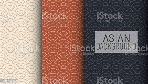 원활한 아시아 벡터 웨이브 패턴 하늘 중국 식감의 구름을 반복합니다 흰색 색상 라인 아트 일러스트 빈티지 일본어 기하학적 모양 배경 0명에 대한 스톡 벡터 아트 및 기타