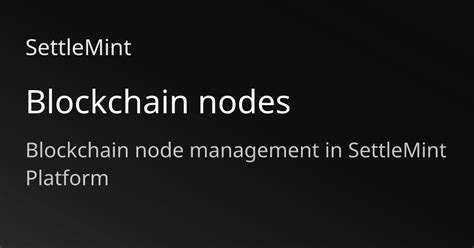 Blockchain Nodes
