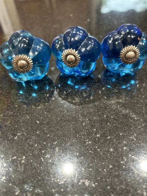 Blue Glass Cabinet Knobs Set Of 8 Turquoise Glass Cabinet Knob Drawer