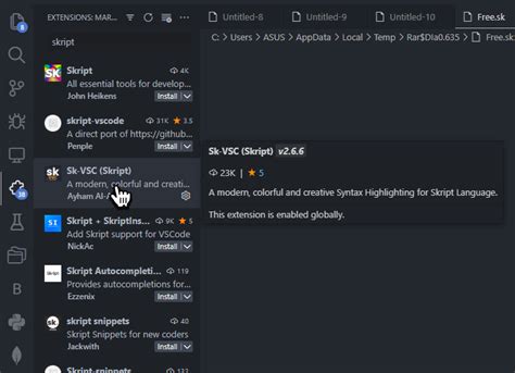Skript Tools Sk Vsc Syntax Highlighting Open Source Skunity Forums
