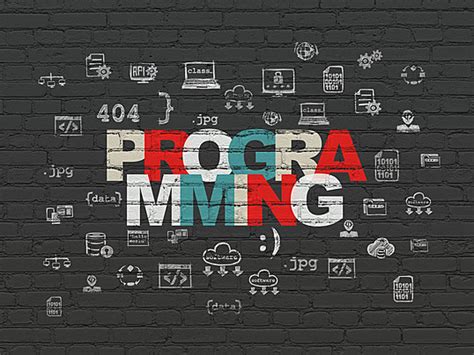 Software Concept Programming On Wall Background Storage Spreadsheet