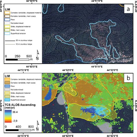Example Of Lim Production A Landslide Mapping By Means Of Visual