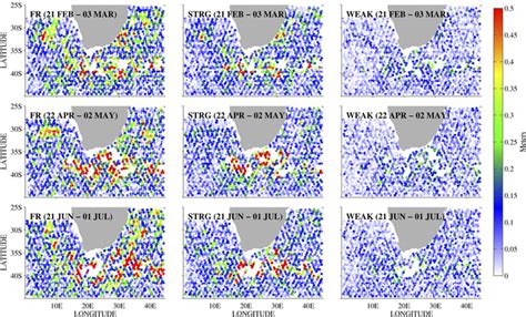 Along Track Ssh M Analysis Residuals From The Left Free Run And