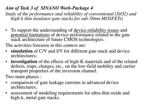 Ppt Comparison Among Modeling Approaches For Gate Current Computation In Advanced Gate Stacks