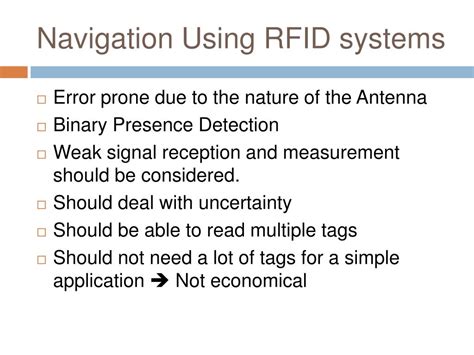 Ppt Precise Localization For Autonomous Mobile Robot Using Passive Rfid Powerpoint