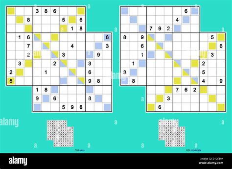 diagonal double doku rotational symmetry easy and moderate 34 24