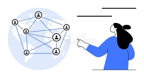 Global Network Connections And Communication Representation Stock Vector Illustration Of