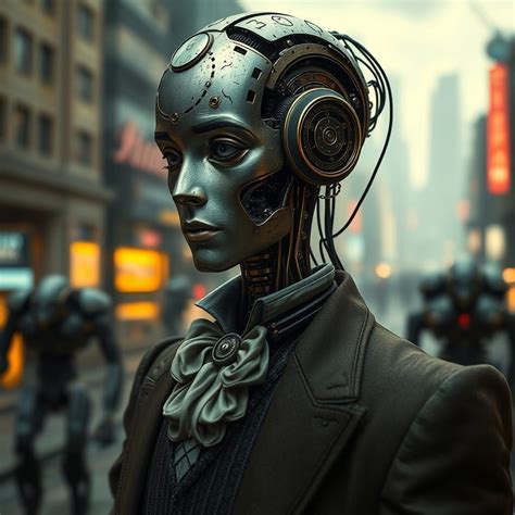 Clockpunk Butler Android In Formal Portrait Ai Art