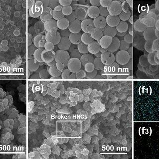 SEM Images Of A SiO2 NC B HNC C HNC MnO2 D HNC MnO2 PDA And E Download Scientific Diagram