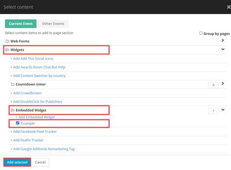 widget how to add an embedded widget evessio knowledge base