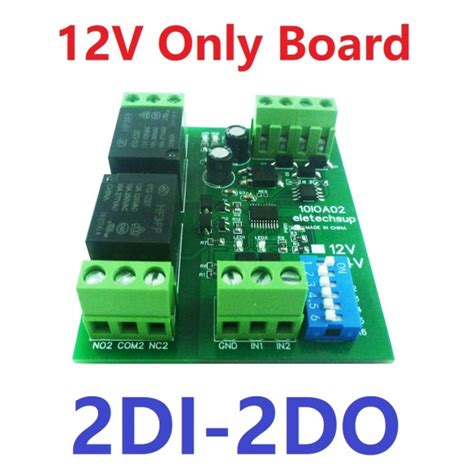 10ioa02 12v 2ch Isolation Digital Switch 2di 2do Plc Io Expanding Board Rs485 Relay Module
