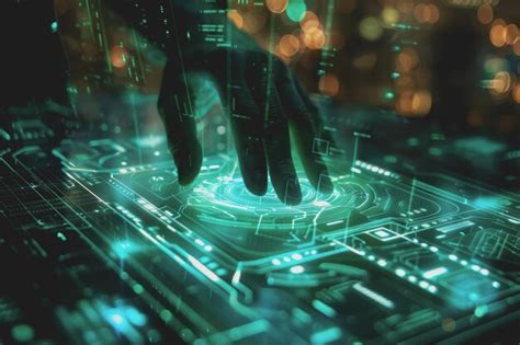 Computer Programming Code Scripts Augmented Reality Hologram Premium