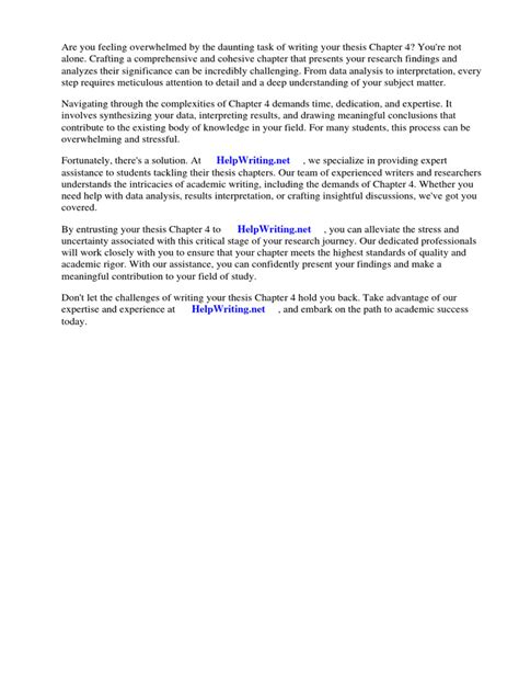 Thesis Chapter 4 Guide Pdf Thesis Expert