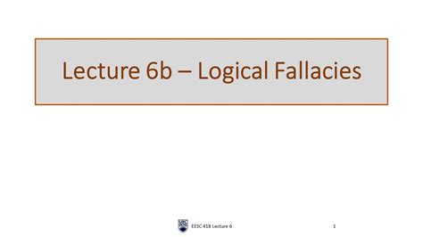 Lecture 6b Logial Fallacies Youtube