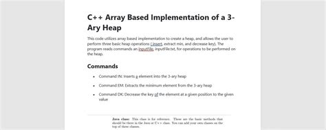 Solved C Array Based Implementation Of A 3 Ary Heap This Chegg Com