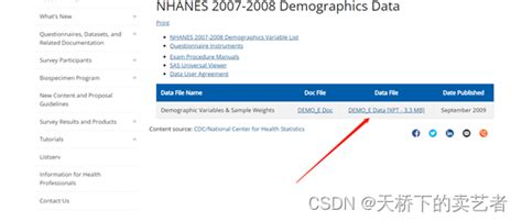 Nhanes临床数据库挖掘教程1 数据库下载nhanes数据库 Csdn博客
