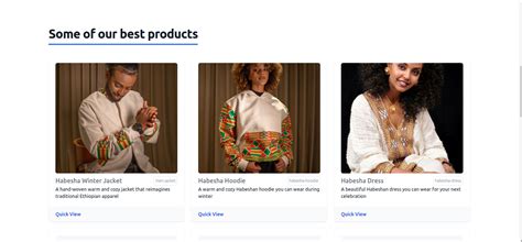 Github Earthcomfy Shop Habesha An E Commerce Web Storefront For Habesha Clothing Winner Of