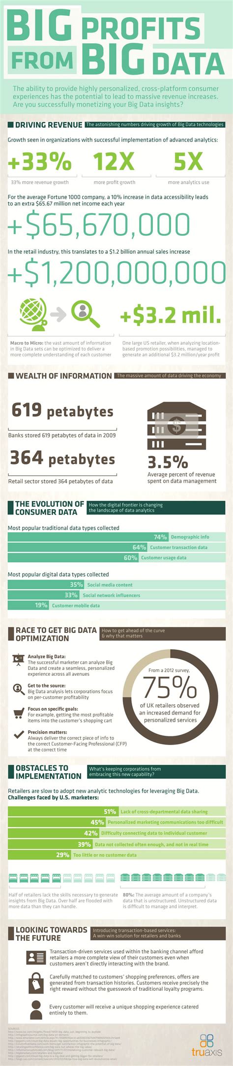 Big Data Analytics Profitability Statistics Infographic