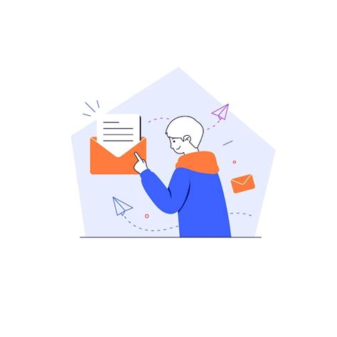 Premium Vector Man Send Message Or Email Illustration Concept