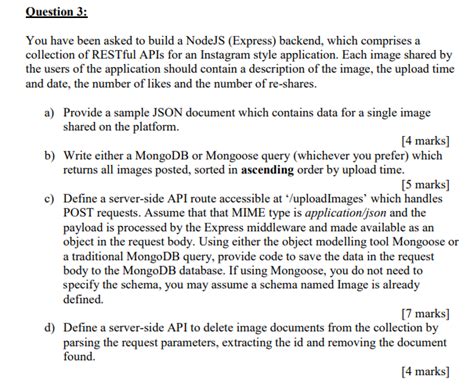 Question You Have Been Asked To Build A NodeJS Chegg Com