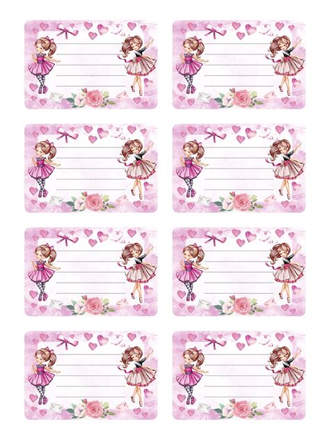 Характеристики Набор наклеек на тетради и книги Woozzee Куклы наклейки для детей