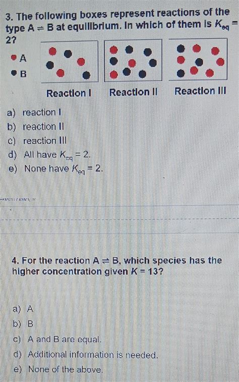 solved 3 the following boxes represent reactions of the