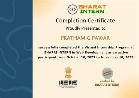 Pratham G Pawar On Linkedin Certificationachieved Webdevelopment