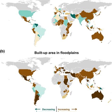 Spatial Distribution At Global Scale Of Floodplains Population A And