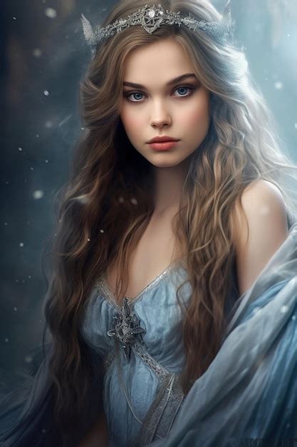 Premium Ai Image A Girl In A Blue Dress