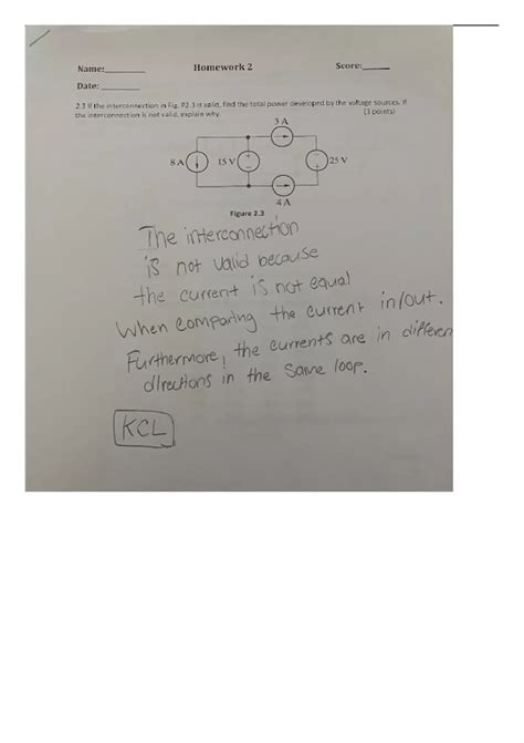 Circuit Analysis Problem And Answer Kcl Principles Ene 41 Ene41 Stuvia Us