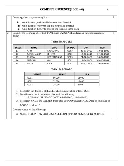 Xii Cs Practical Sets Pdf Computing
