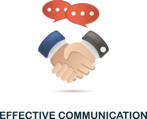 Effective Communication Icon 3d Illustration From Data Science