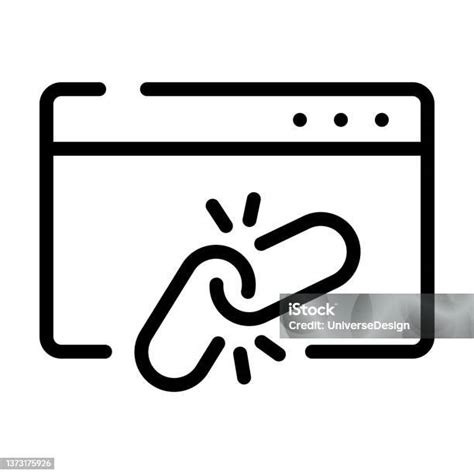 끊어진 링크 얇은 선 아이콘 프로그래밍 개념 격리 된 개요 기호에서 링크 연결 선형 아이콘 웹 디자인 및 앱에 대한 벡터 그림
