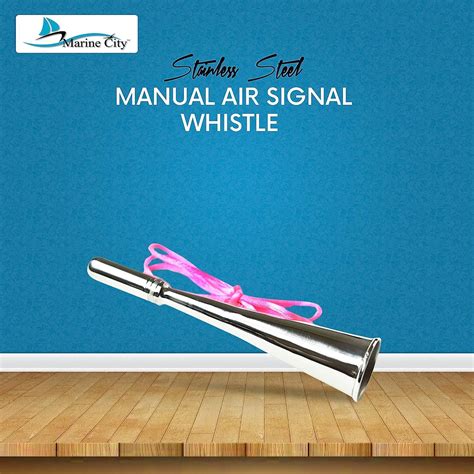 Marine City Stainless Steel Manual Handheld Air Horn Heavy Duty Fog Signal Whistle For Boats