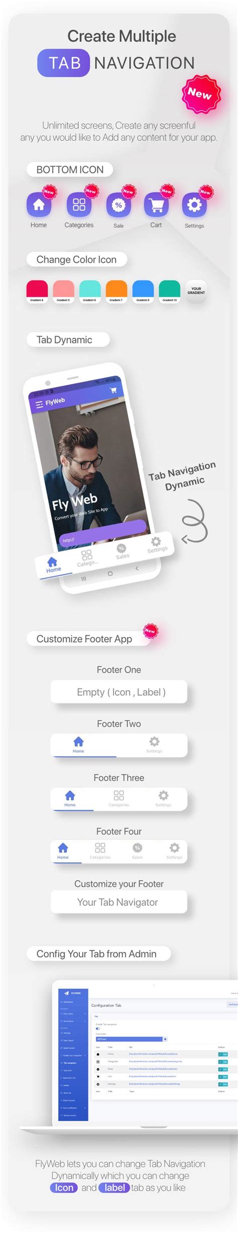 تطبيق FlyWeb for Web to App Convertor Flutter Admin Panel v2 0 1 كامل مع لوحة التحكم