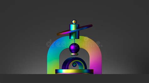 3d Render Abstract Trendy Background With Colorful Iridescent